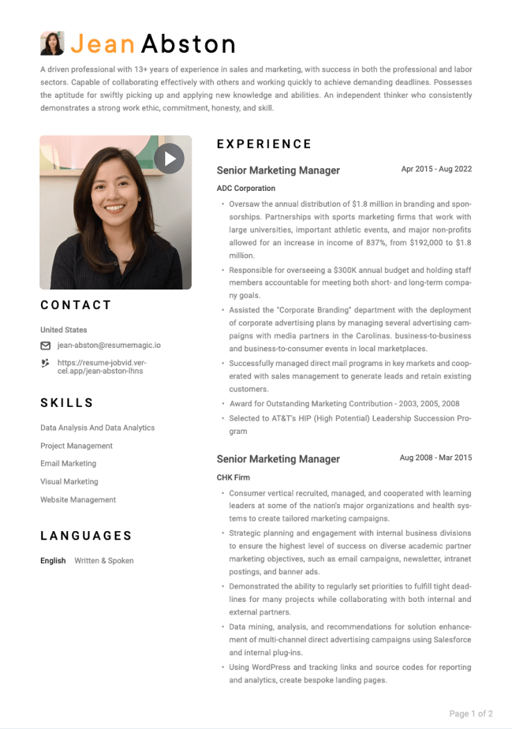 Resume Magic